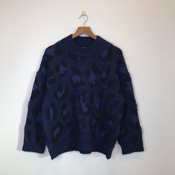 kate spade | Sweaters | Kate Spade Wild Ones Black Leopard Print ...